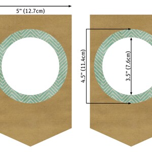 Green Damask Editable Banner Template, Printable Pennants, Custom DIY ...