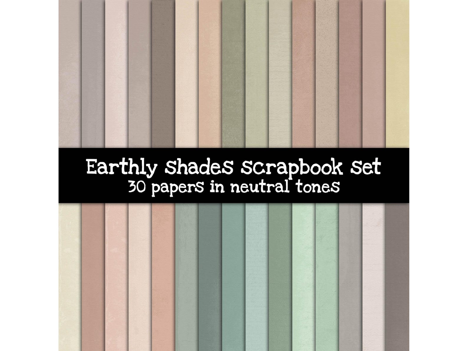 Neutral Textured Cardstock, Printable 12 X 12 (30cm X 30cm) Album Pages ...