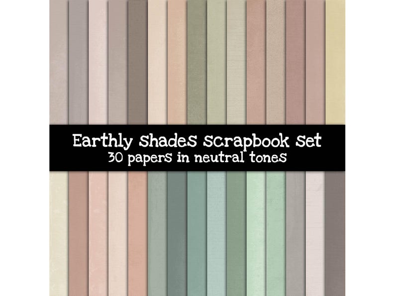 Neutral Textured Cardstock, Printable 12 X 12 (30cm X 30cm) Album Pages ...