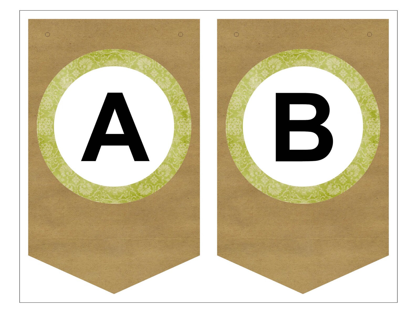 Neutral Polka Dots Editable Banner Template, Printable Pennants, Custom ...