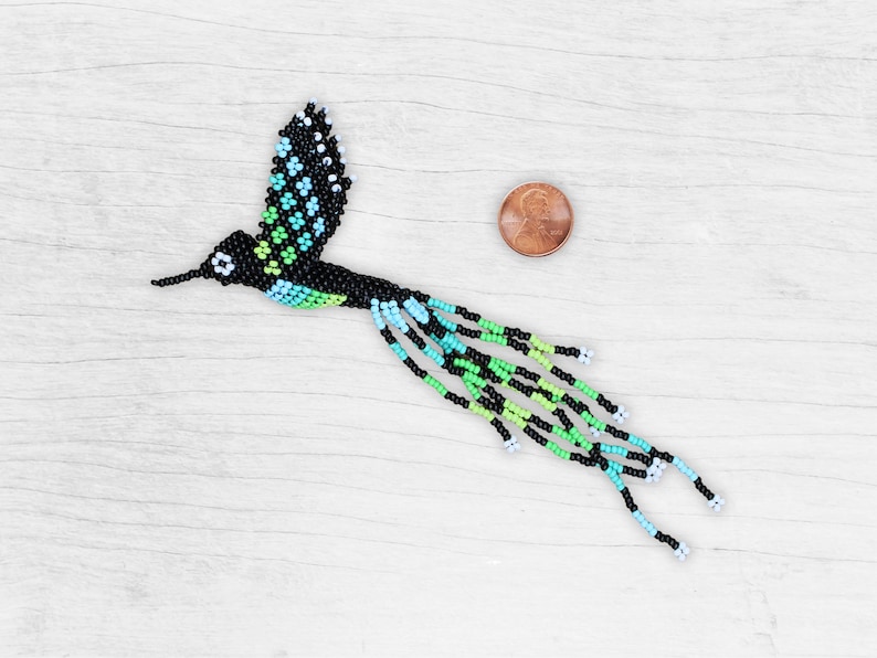 Beaded Hummingbird Pattern, 3D Animal Ornament Tutorial, Digital ...