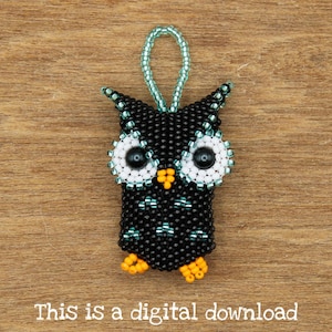 Beaded Owl Pattern, 3D Animal Ornament Tutorial, Digital Download ...