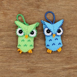 Beaded Owl Pattern, 3D Animal Ornament Tutorial, Digital Download ...