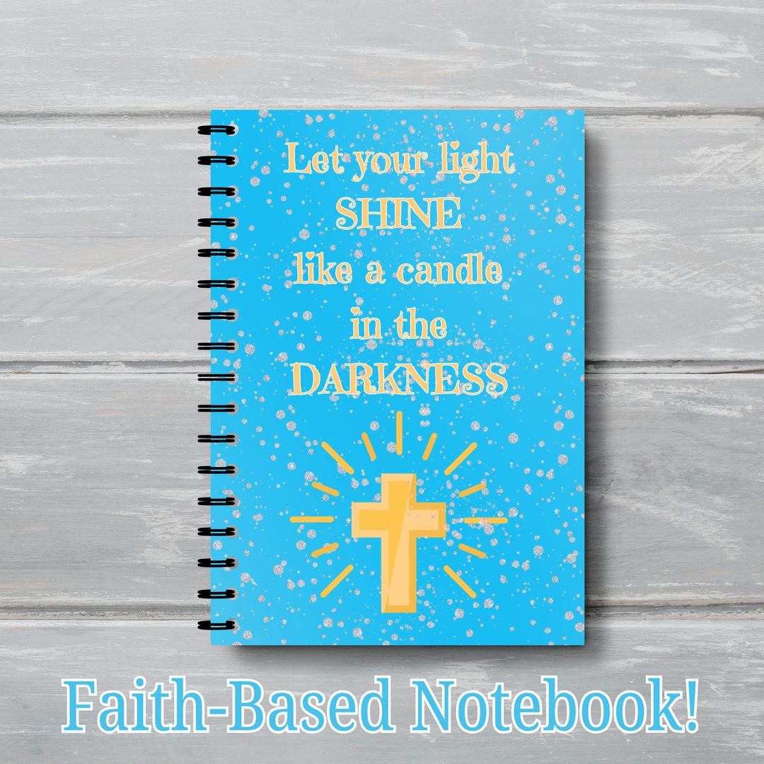 Christian Inspirational Spiral Notebook Let Your Light Shine Faith ...