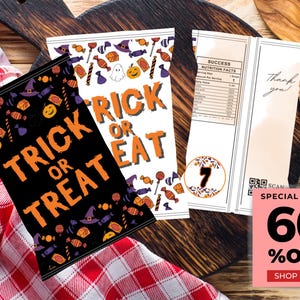 Halloween Party Printables, Trick or Treat Decorations Template ...