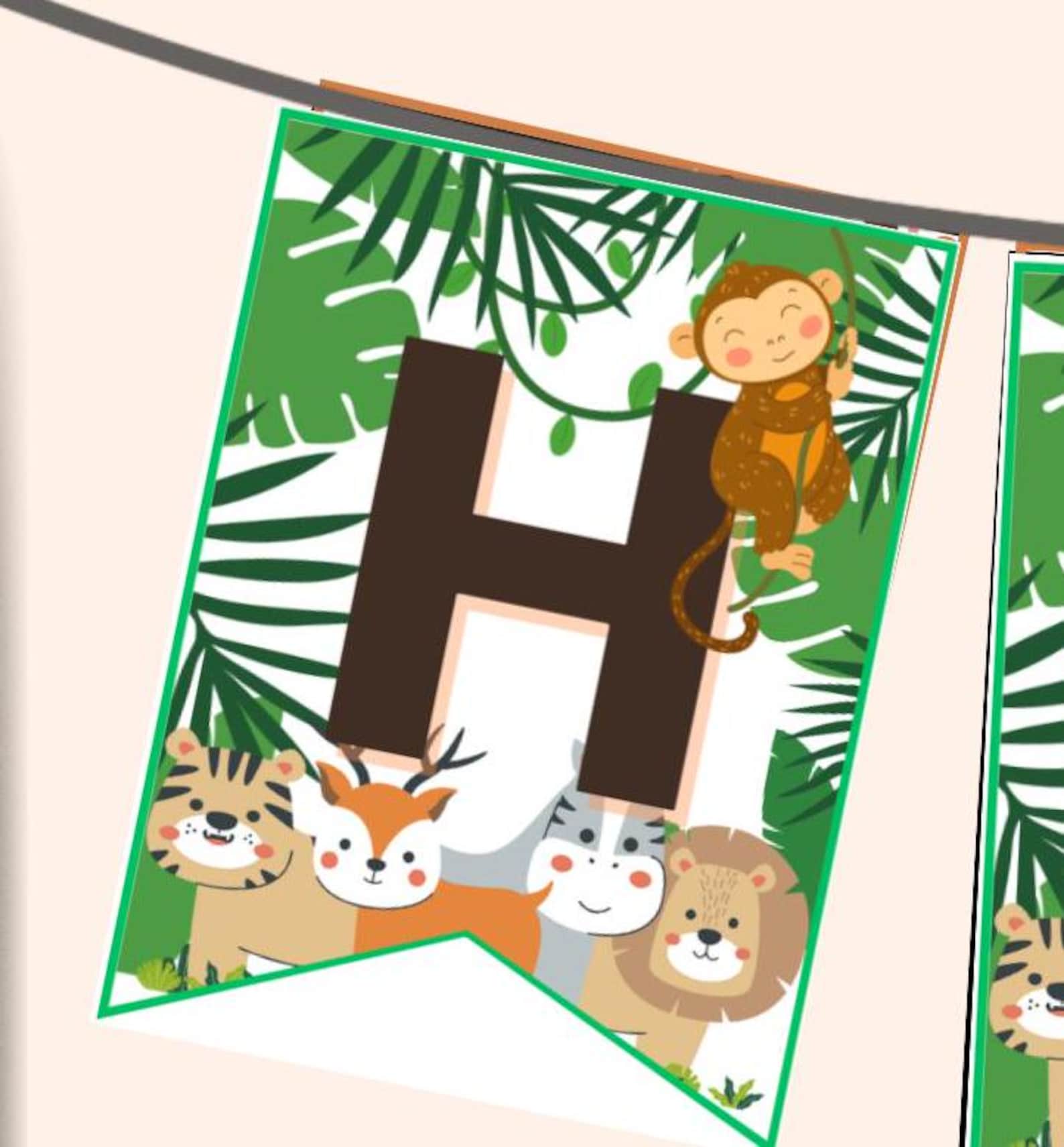 Editable Banner Safari Theme Party Decorations Party Printables ...