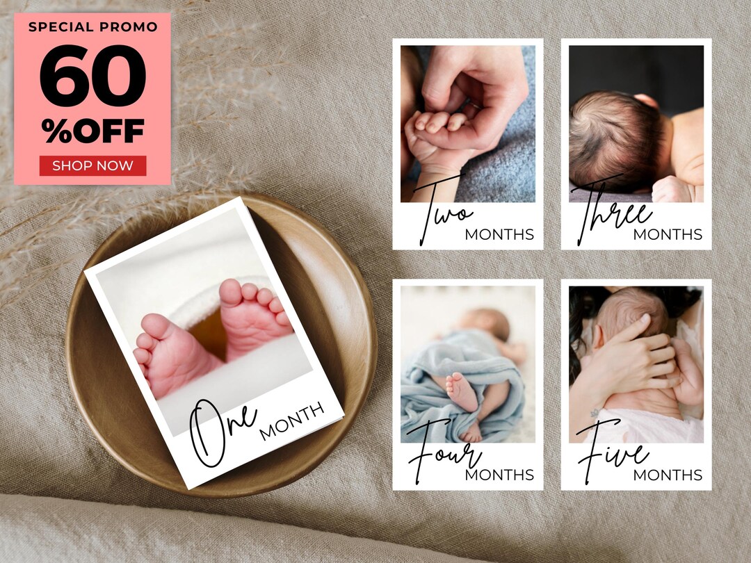 Baby Milestone Banner Template, Monthly Milestone Banner Template ...