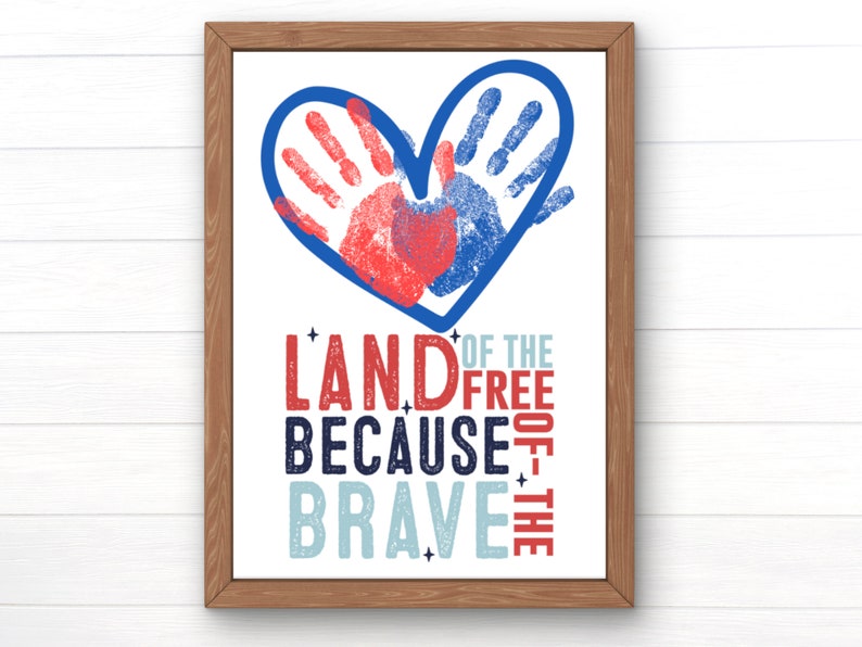 Memorial Day Handprint Art, Patriotic Activity for Kids, Printable ...