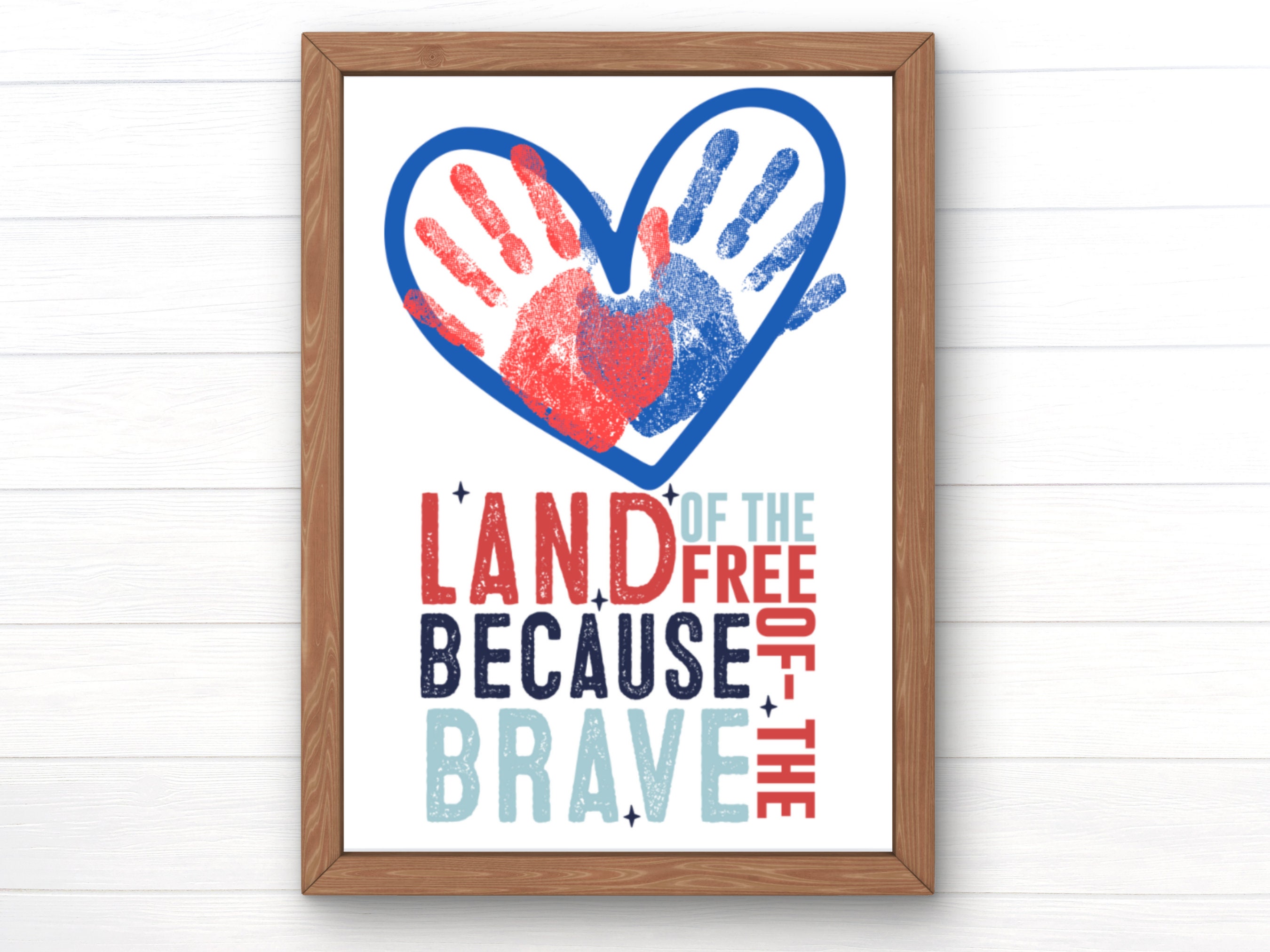 Memorial Day Handprint Art, Patriotic Activity for Kids, Printable ...