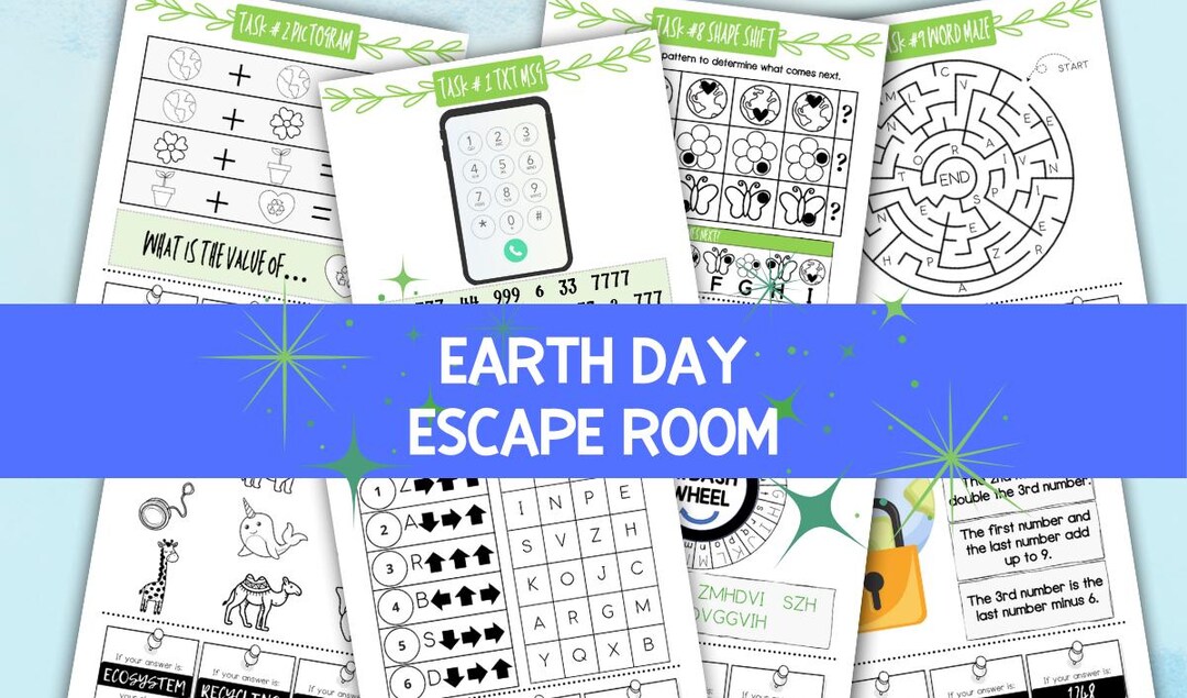 Earth Day Escape Room for Kids, Easy Family Game Night - Etsy