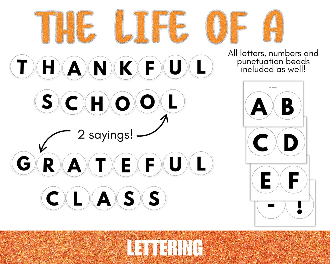 Gratitude Bulletin Board Kit, Thanksgiving Door Decoration, Thankful ...