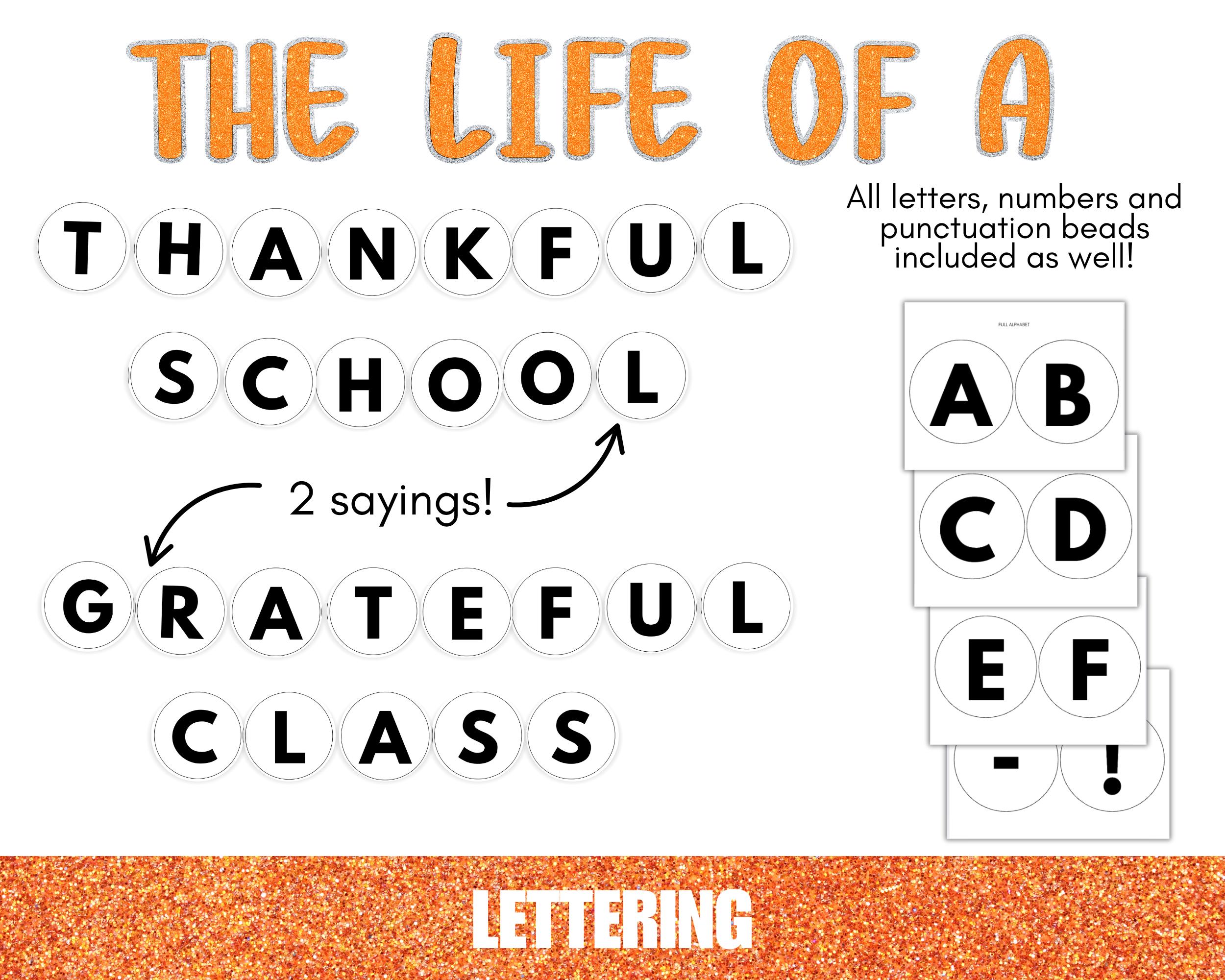 Gratitude Bulletin Board Kit, Thanksgiving Door Decoration, Thankful ...