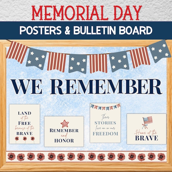 Memorial Day Bulletin Board - Etsy