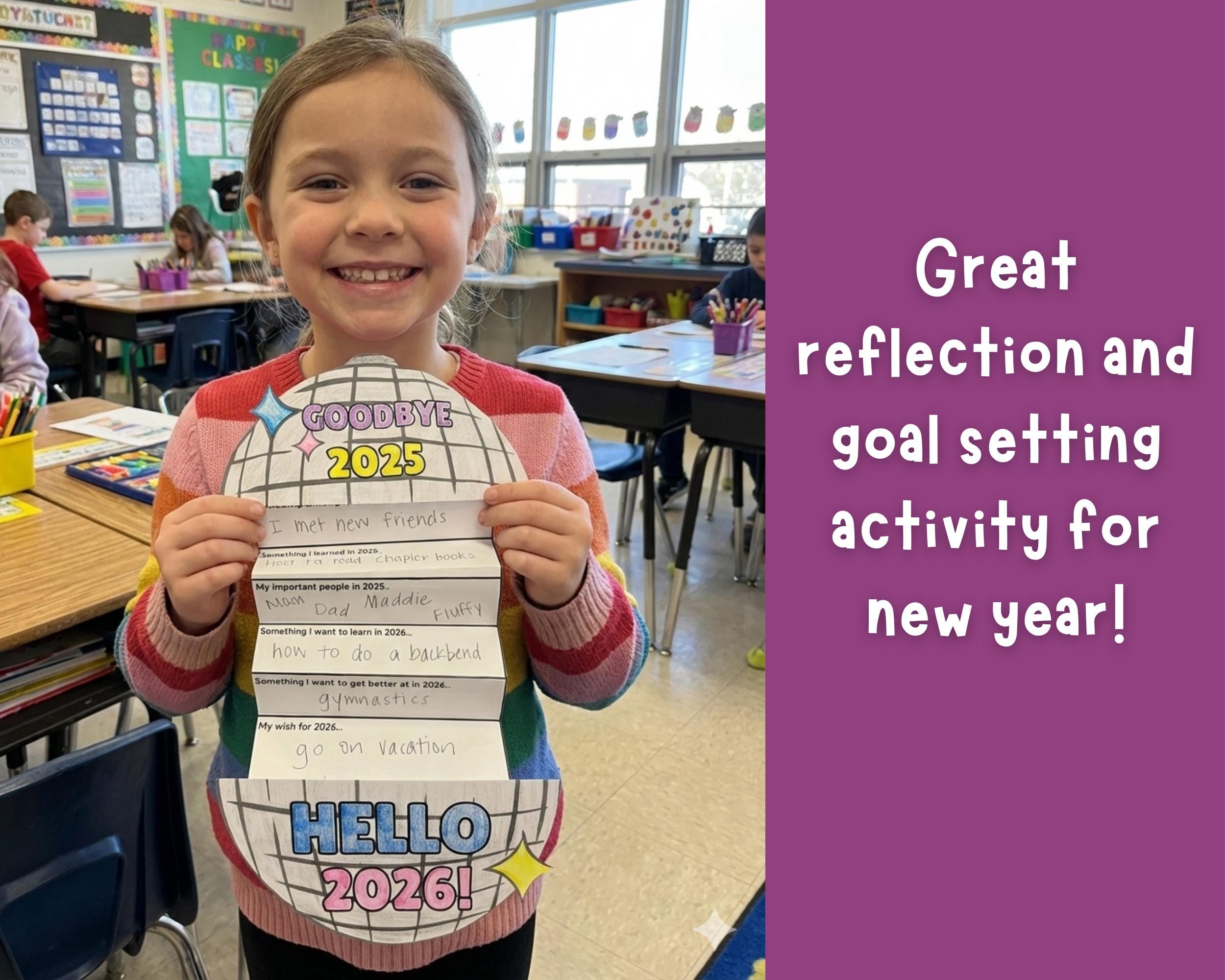 New Years Accordion Fold Activity, Goodbye 2025 Hello 2026 New Year ...