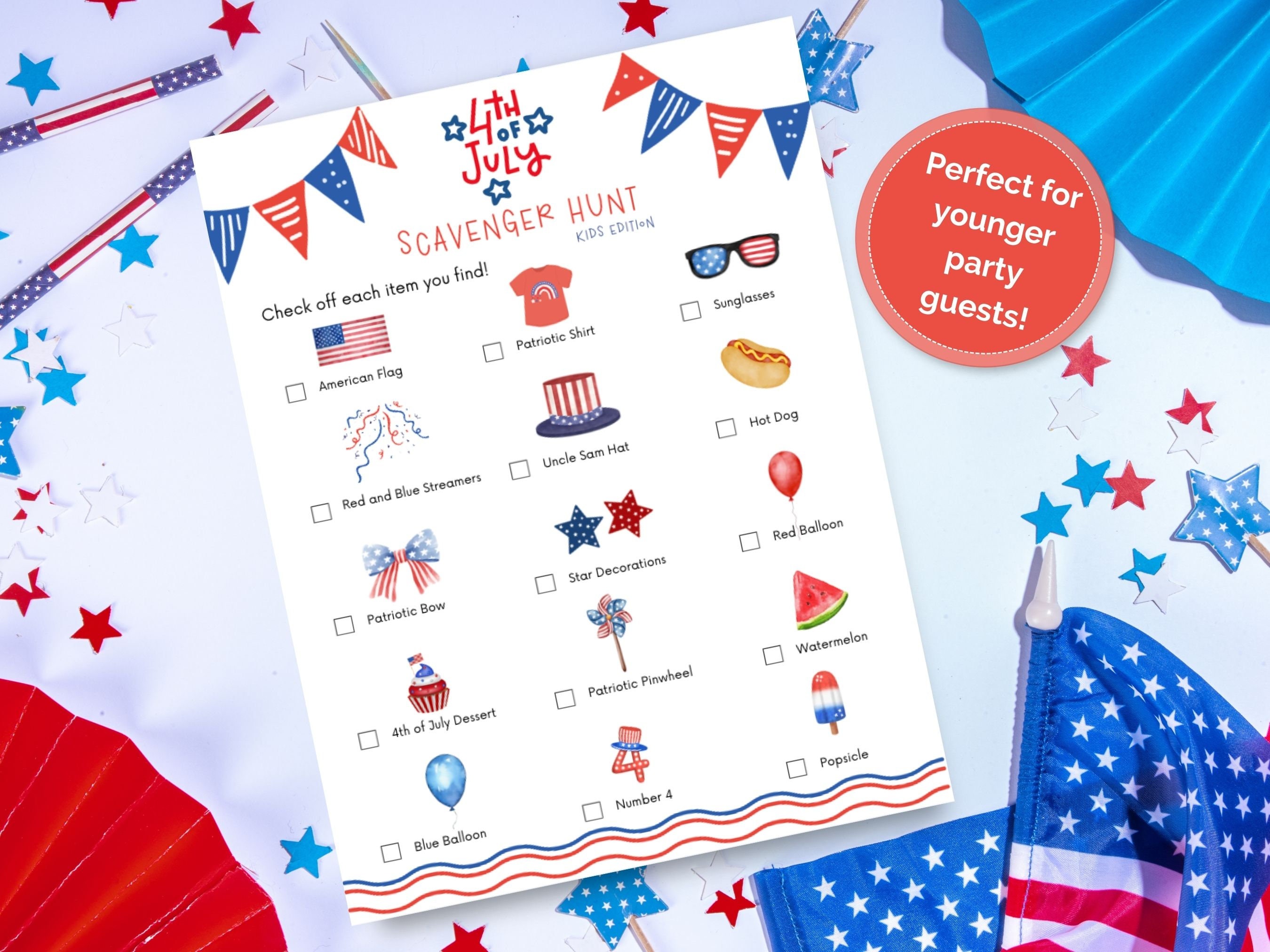 Fourth of July Scavenger Hunt Printable for Kids and Teens ...