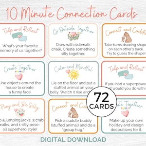 Printable Connection Cards for Parents & Kids – 10 Minute Activities ...