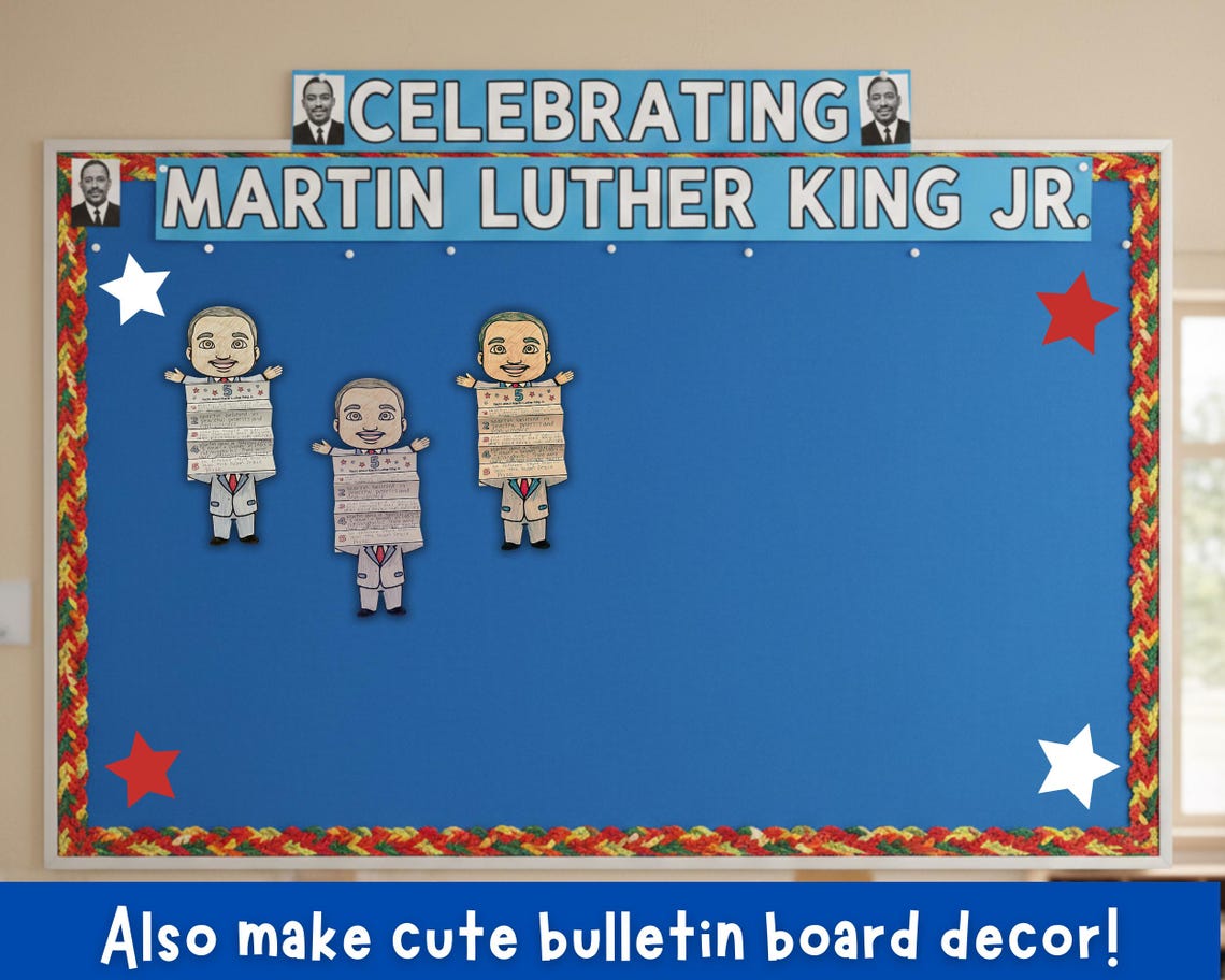 Martin Luther King Jr Craft, MLK Day Activity, Black History Month ...