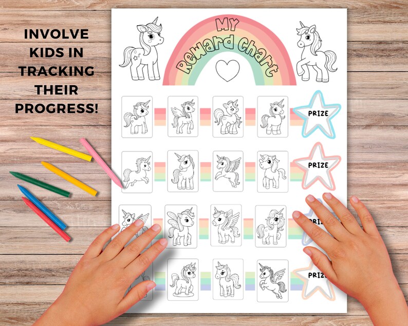 Printable Unicorn Potty Chart, Unicorn Reward Chart, Unicorn Toilet ...