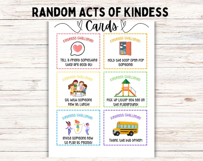 Spring Kindness Card Templates | Elementary Printable Kindness Activity ...