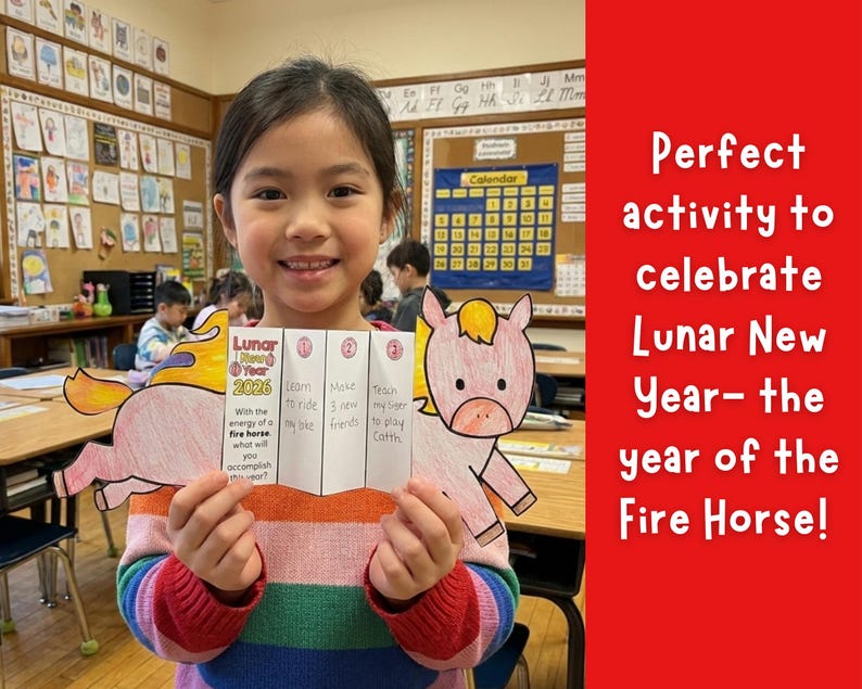 Lunar New Year 2026 Fire Horse Accordion Craft | Chinese New Year ...