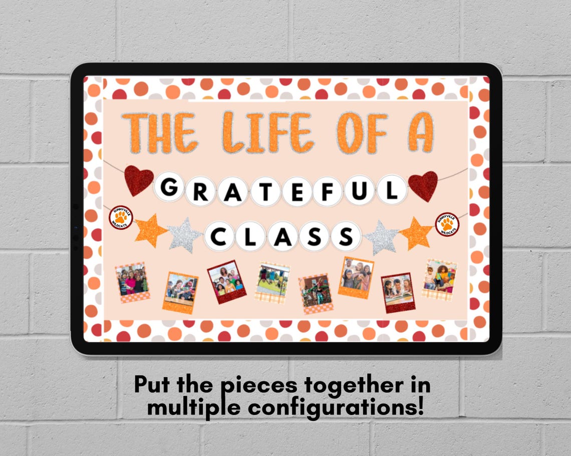 Gratitude Bulletin Board Kit, Thanksgiving Door Decoration, Thankful ...
