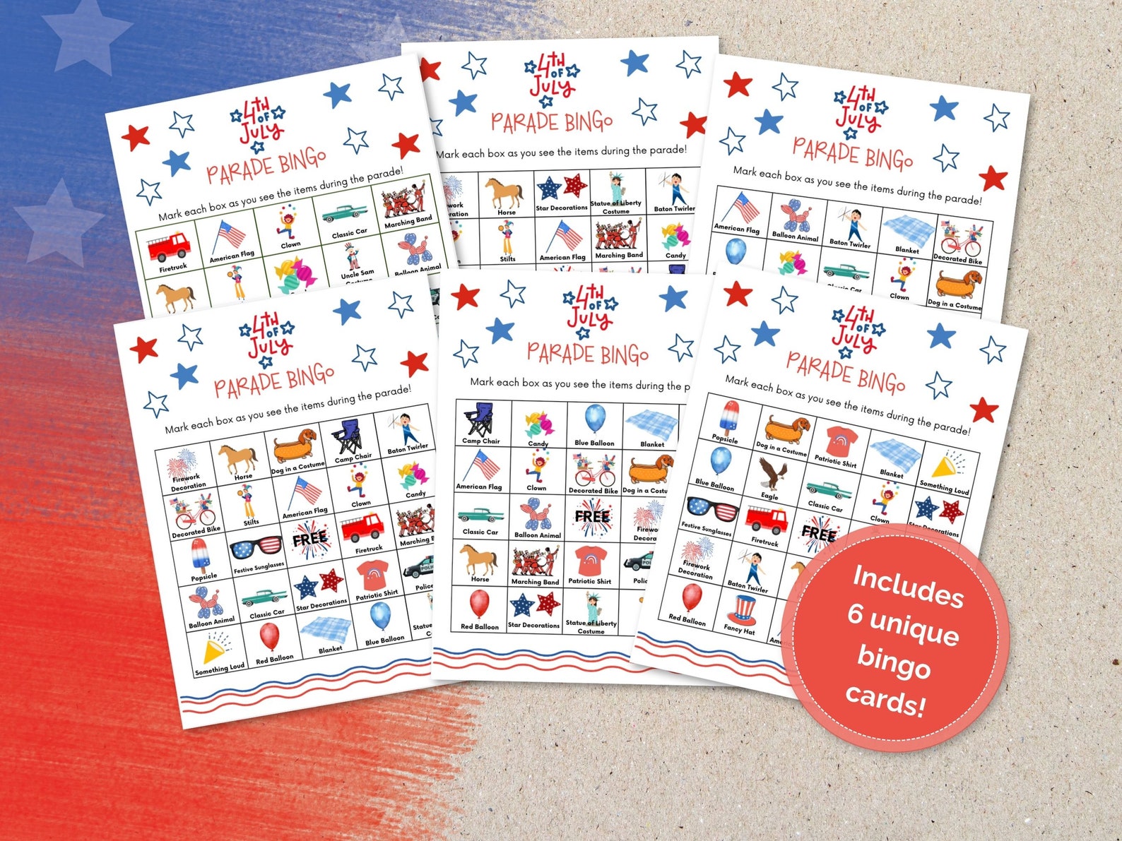 4th of July Games Bundle: Printable Trivia, Bingo, Scavenger Hunt ...