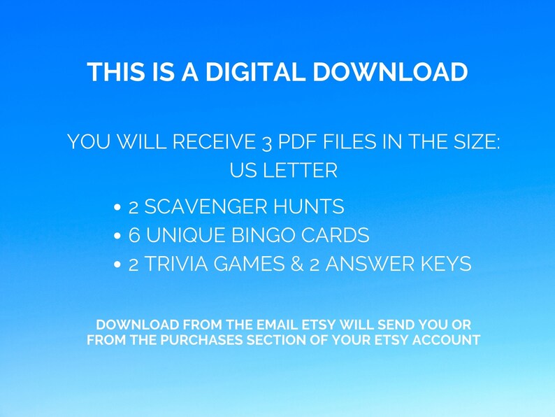 4th of July Games Bundle: Printable Trivia, Bingo, Scavenger Hunt ...
