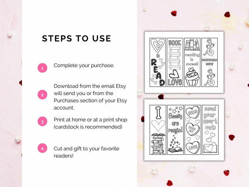 Valentine Coloring Bookmarks for Kids, Non Candy Classroom Printable ...