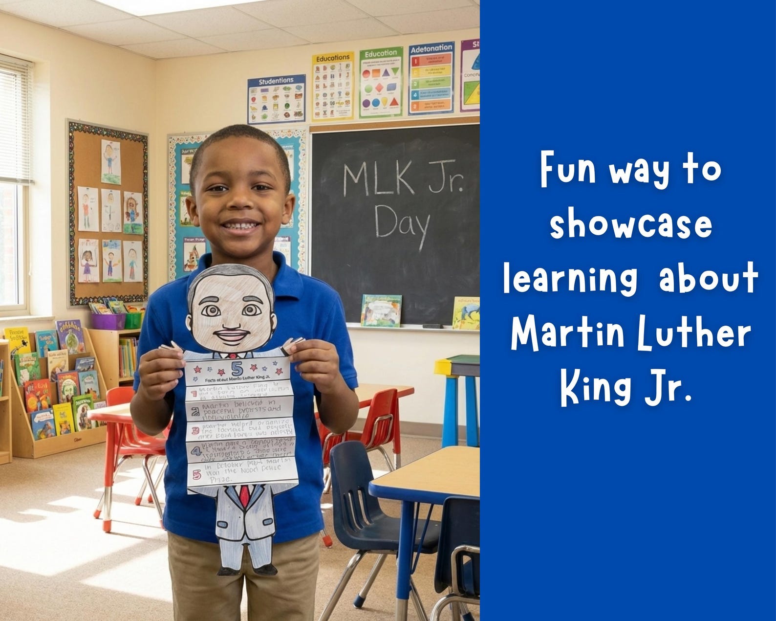 Martin Luther King Jr Craft, MLK Day Activity, Black History Month ...