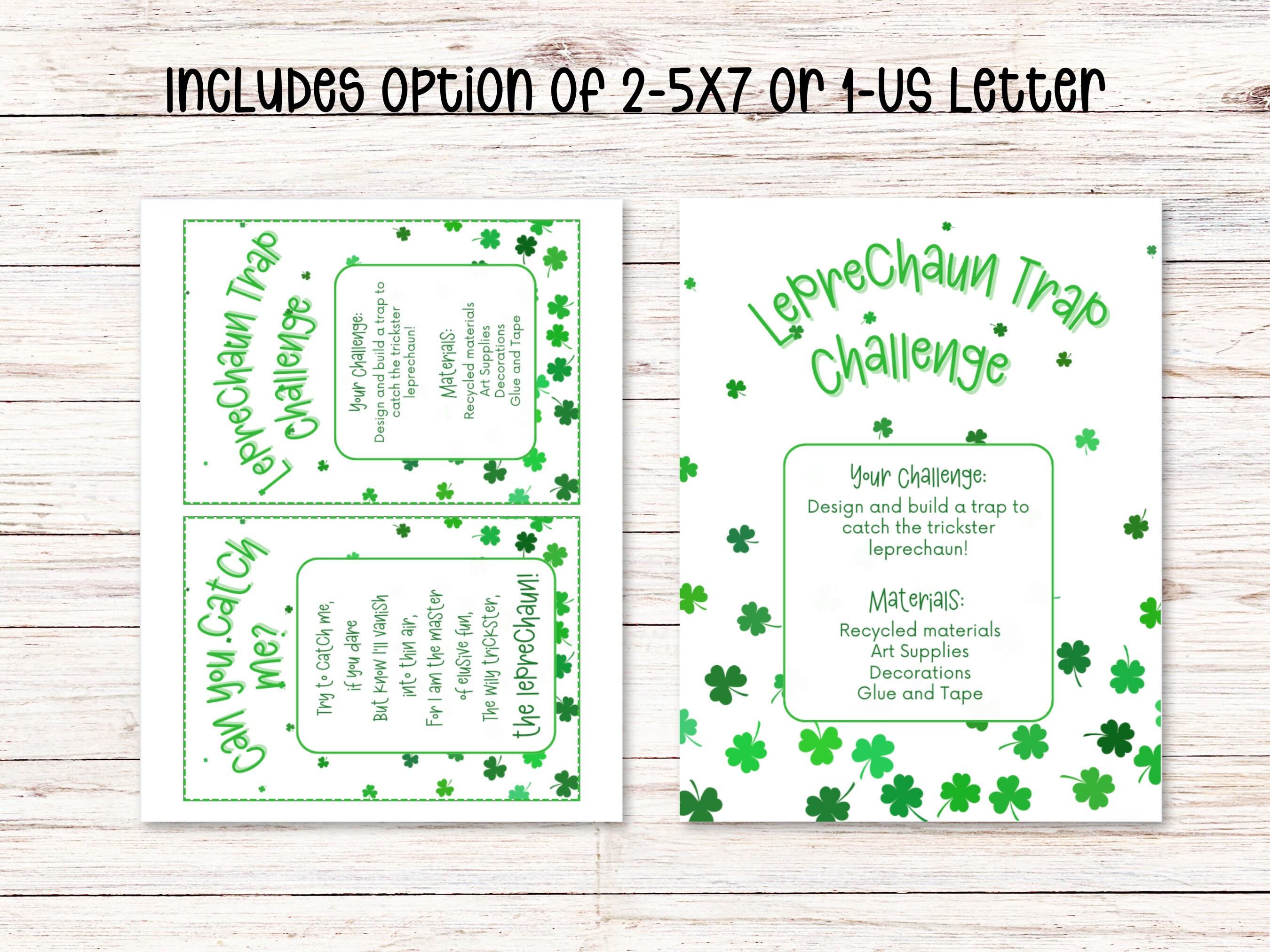 Leprechaun Trap Kit Printable, St Patricks Day STEM Activities for Kids ...