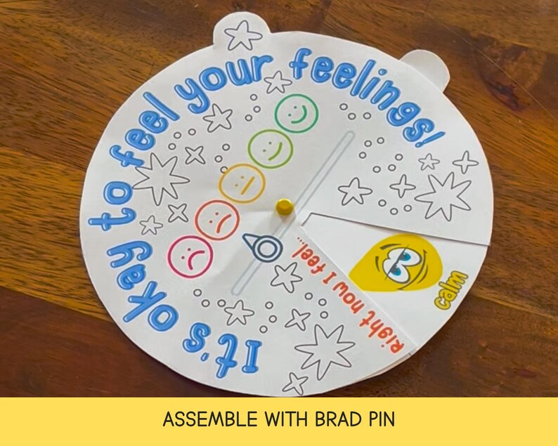 Emotions Spinner Wheel: Social Emotional Learning Craft (digital ...