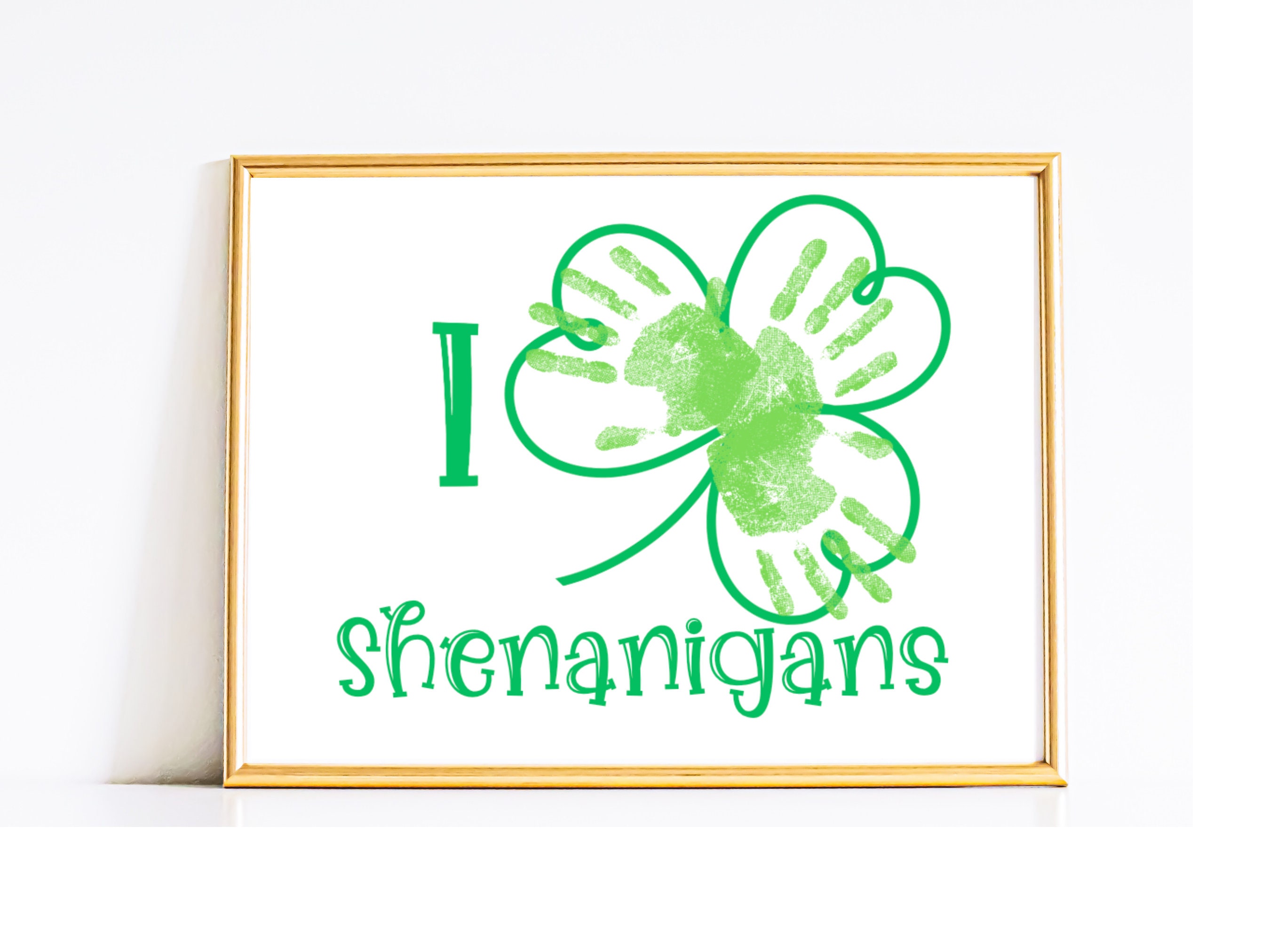 Printable St. Patrick's Day Handprint Art Craft for Kids, Keepsake Art ...