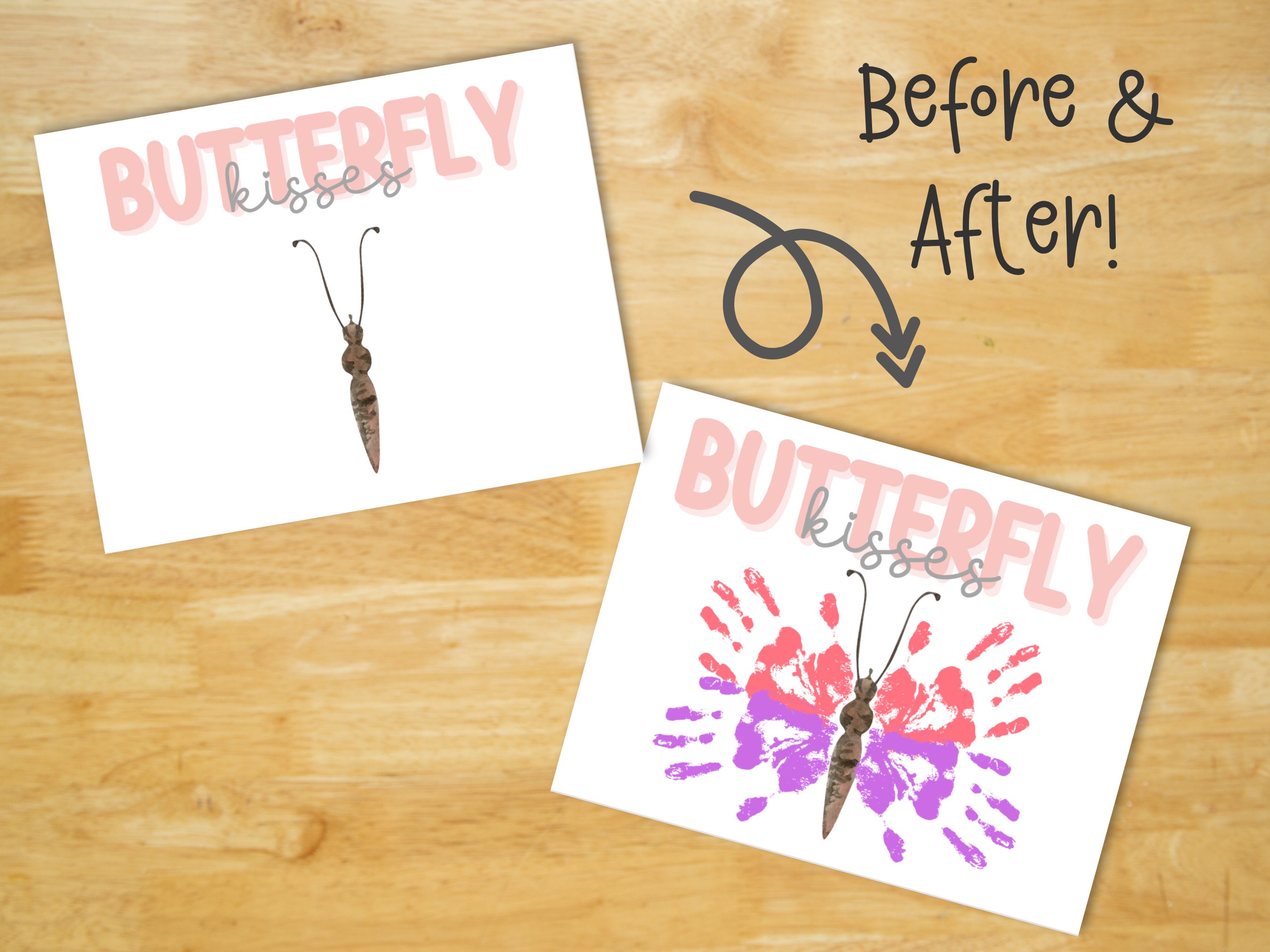 Spring Handprint Art Bundle - Printable Craft Templates, Keepsake for ...