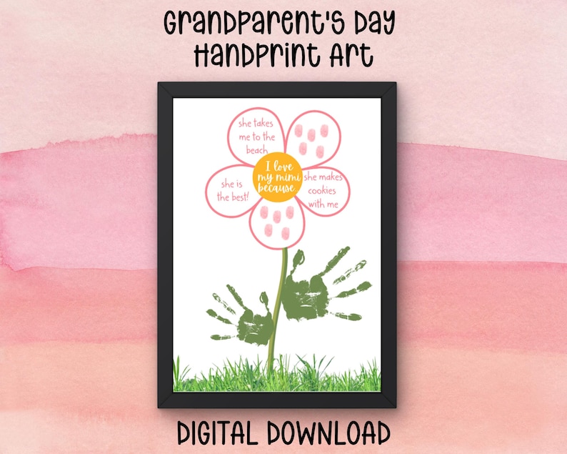 Grandparents Day Handprint Art: Keepsake Gift (digital Download) - Etsy