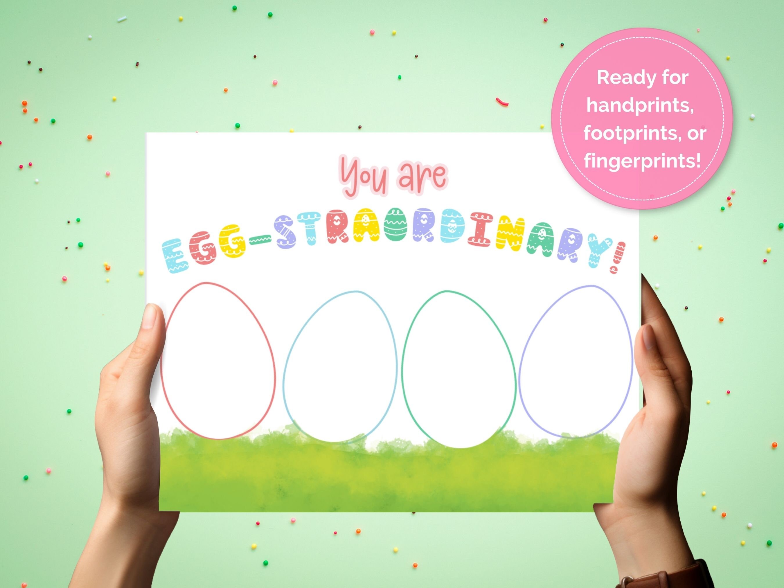 Easter Handprint Art Projects Printable Bundle, Toddler Footprint Craft ...