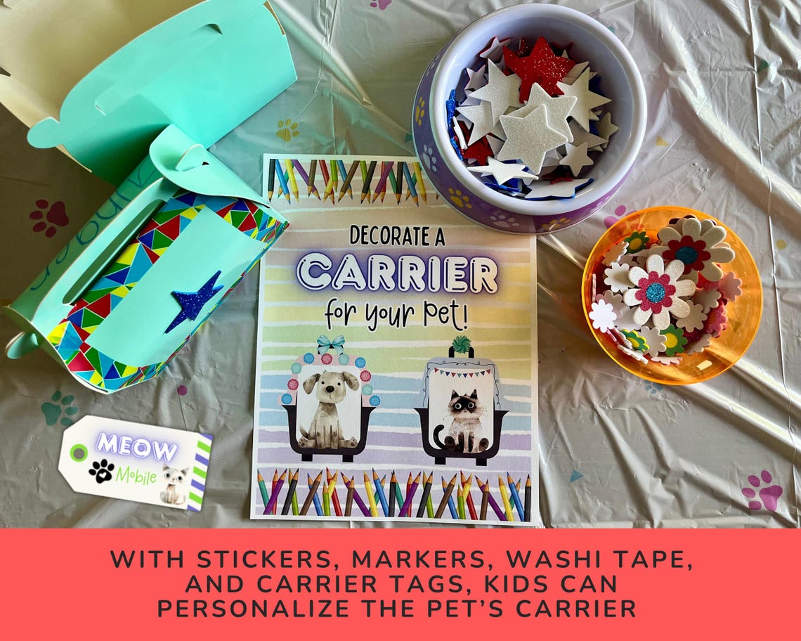 Dog and Cat Themed Birthday "paw-ty" Printable Bundle, Pet Adoption ...