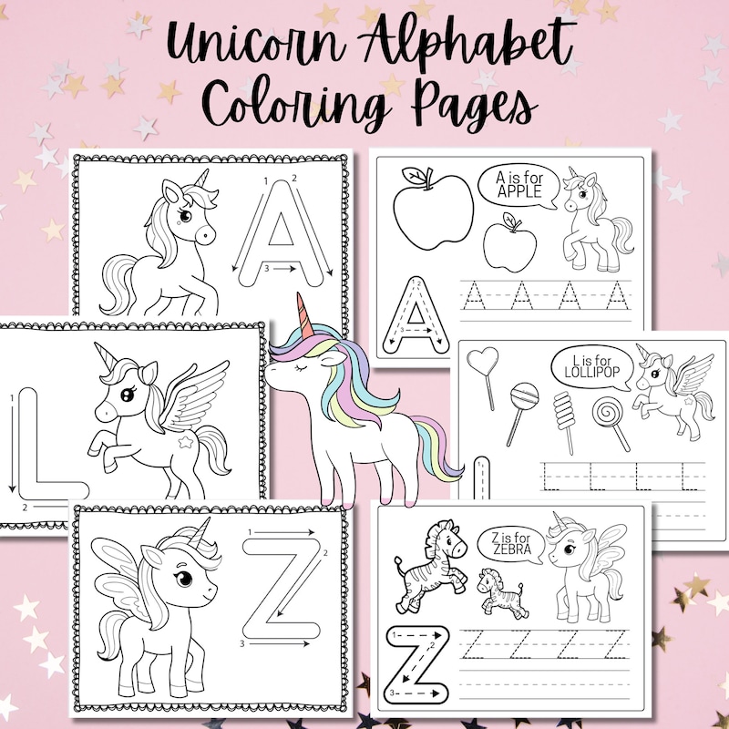 Unicorn Alphabet - Etsy