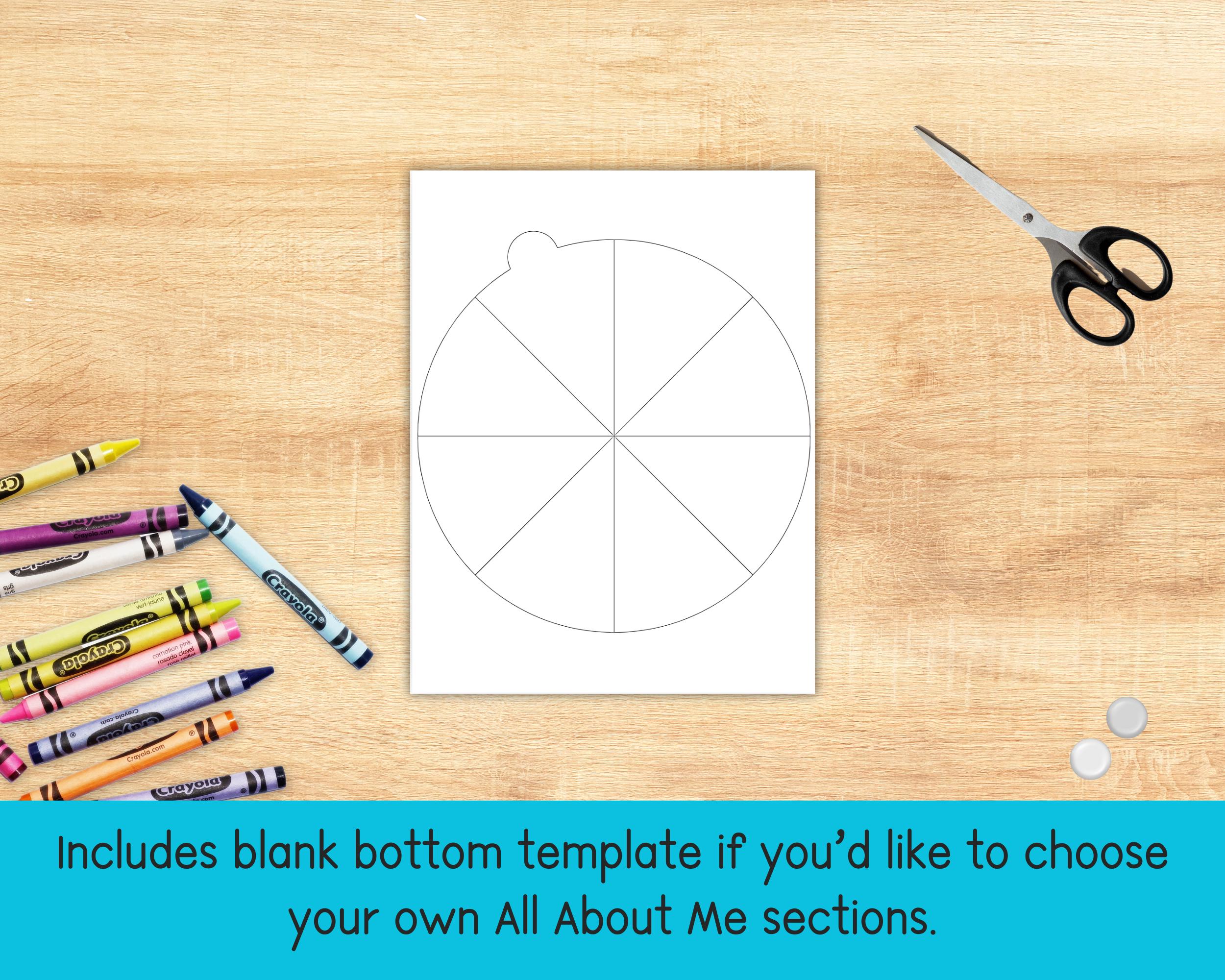 All About Me Spinner Wheel: Back to School Coloring Craft (digital ...