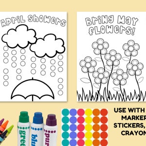 Spring Dot Marker Activity, Printable Coloring Pages for Preschool and ...
