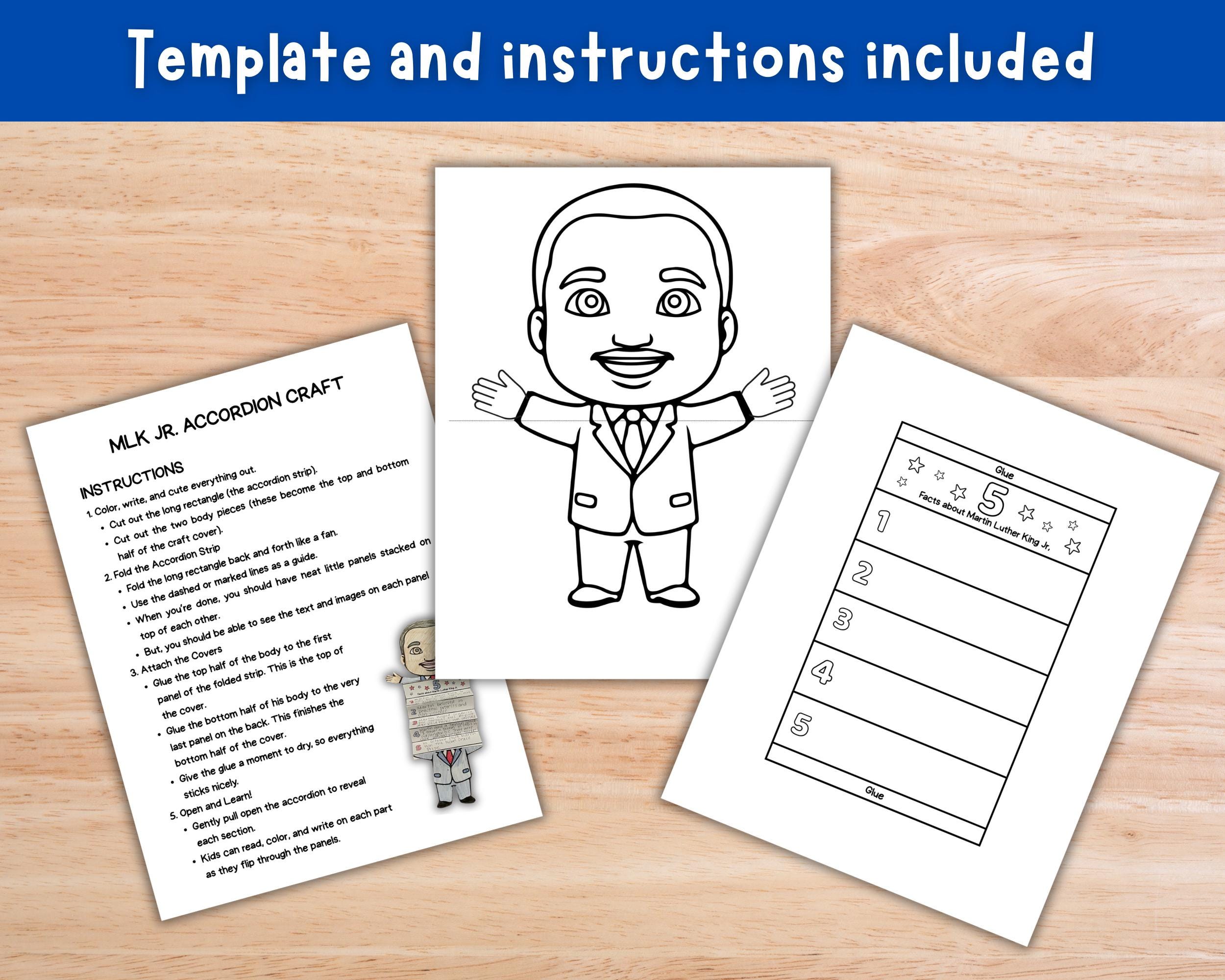 Martin Luther King Jr Craft, MLK Day Activity, Black History Month ...