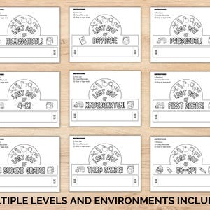 Last Day of School Crown Printable, Prek to 3rd, Kids Coloring Craft ...