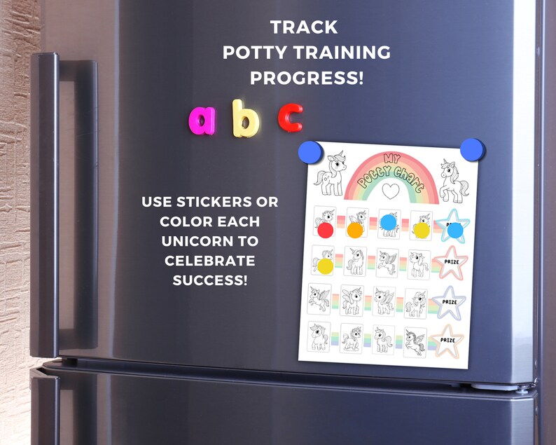Printable Unicorn Potty Chart, Unicorn Reward Chart, Unicorn Toilet ...