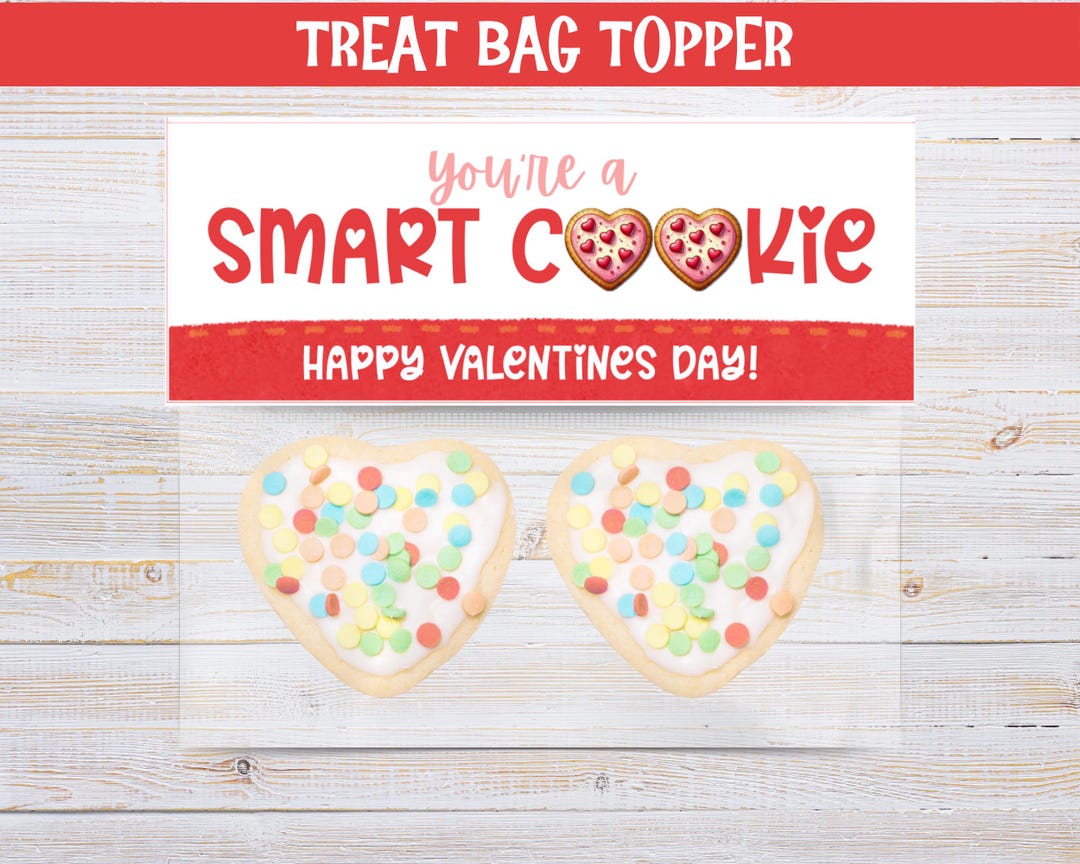 Valentine Treat Bag Topper for Students – Editable Teacher Valentine ...