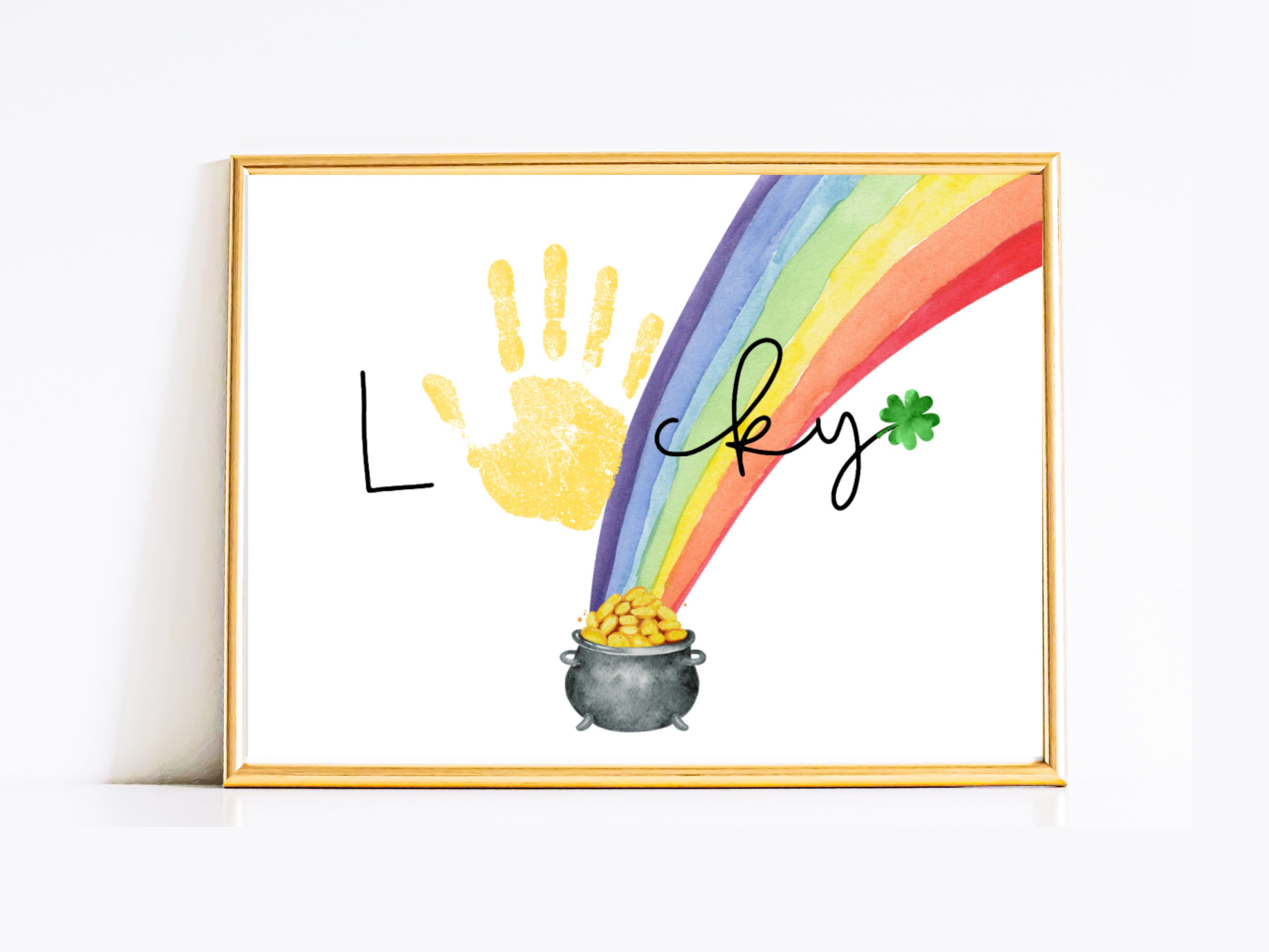 Printable St. Patrick's Day Handprint Art Craft for Kids, Keepsake Art ...