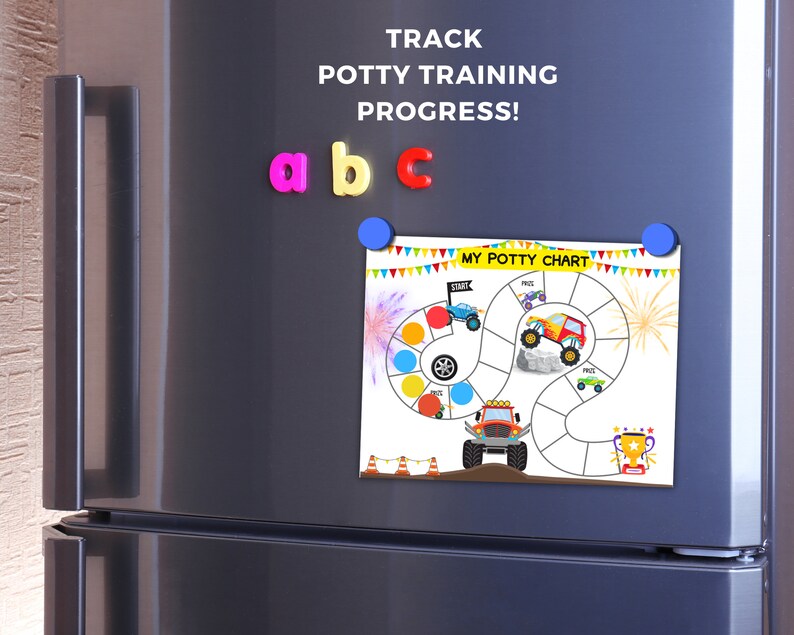 Monster Truck Potty & Reward Chart: Toilet Training for Boys (digital ...