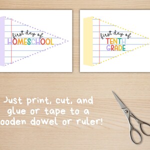 First Day of School Flag Photo Prop, 1st Day of School Pennant, Back to ...