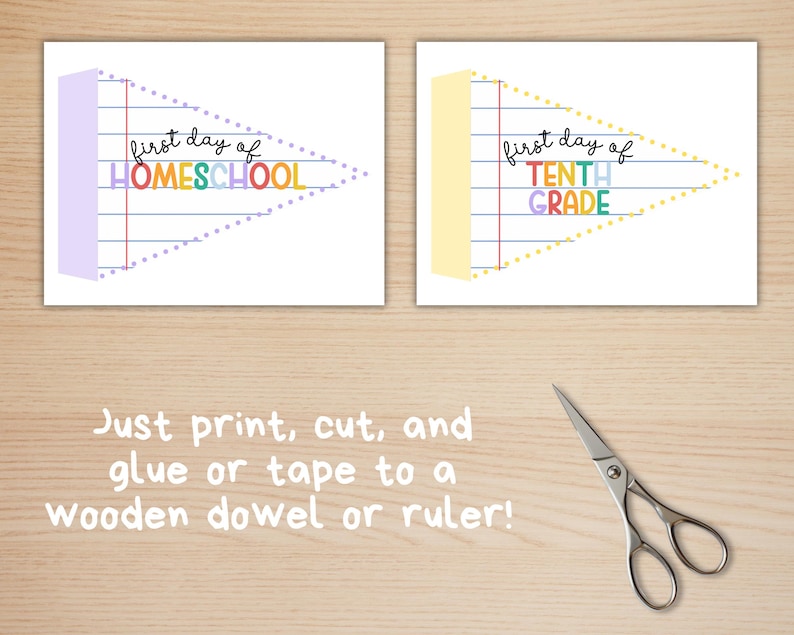 First Day of School Flag Photo Prop, 1st Day of School Pennant, Back to ...