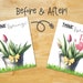 Spring Handprint Art Bundle - Printable Craft Templates, Keepsake for ...