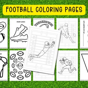 Football Coloring Pages for Kids, Instant Download, Super Football ...