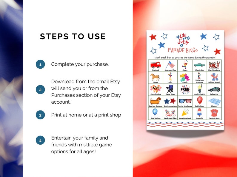 4th of July Games Bundle: Printable Trivia, Bingo, Scavenger Hunt ...